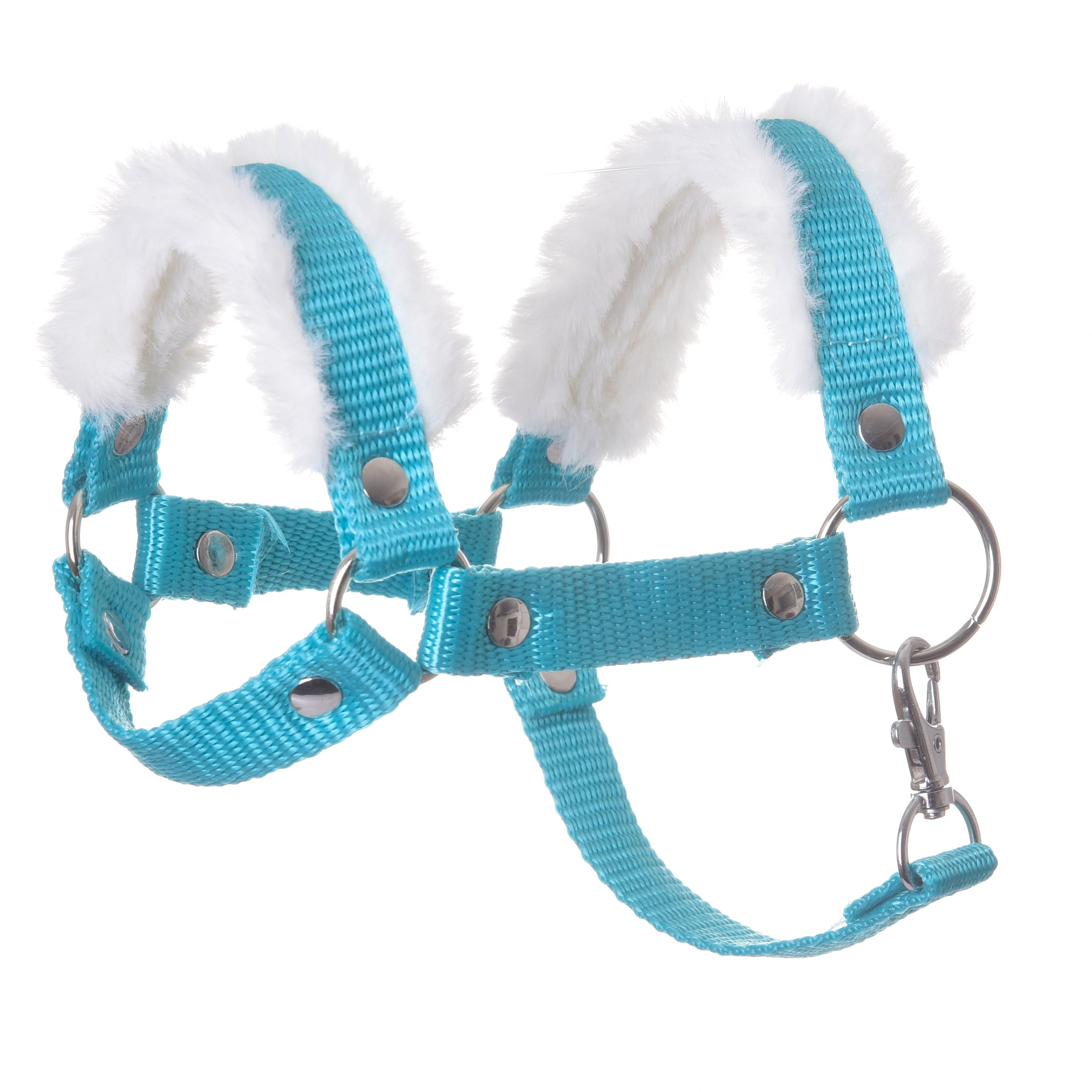 Halter turquoise with fur– Hobby Horse LarDen